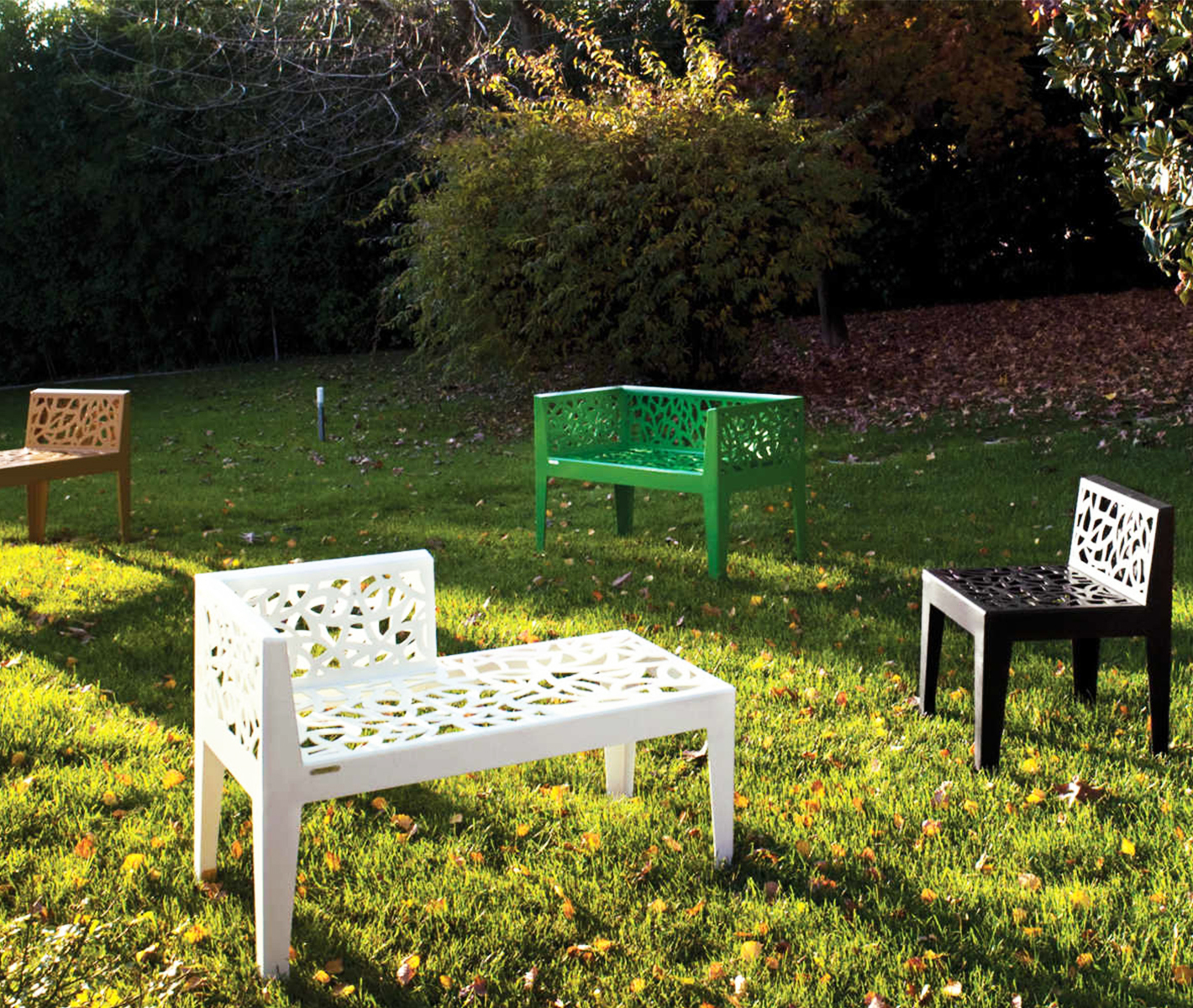 Color + Corten Style Seats | id created, Inc.