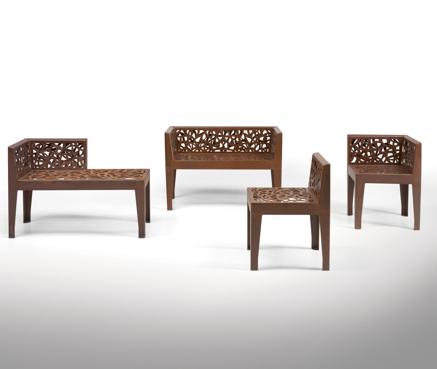 Color + Corten Style Seats | id created, Inc.